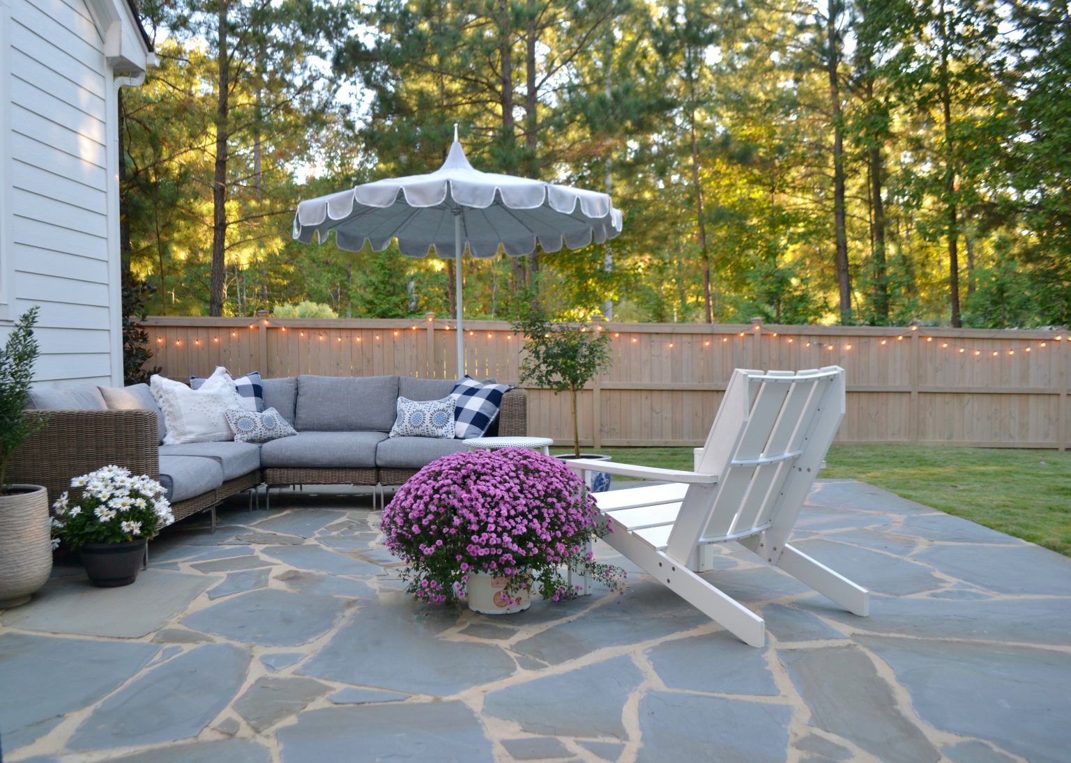 How We Made A Backyard Patio Oasis Out of An Ugly Spot | Chrissy Marie Blog