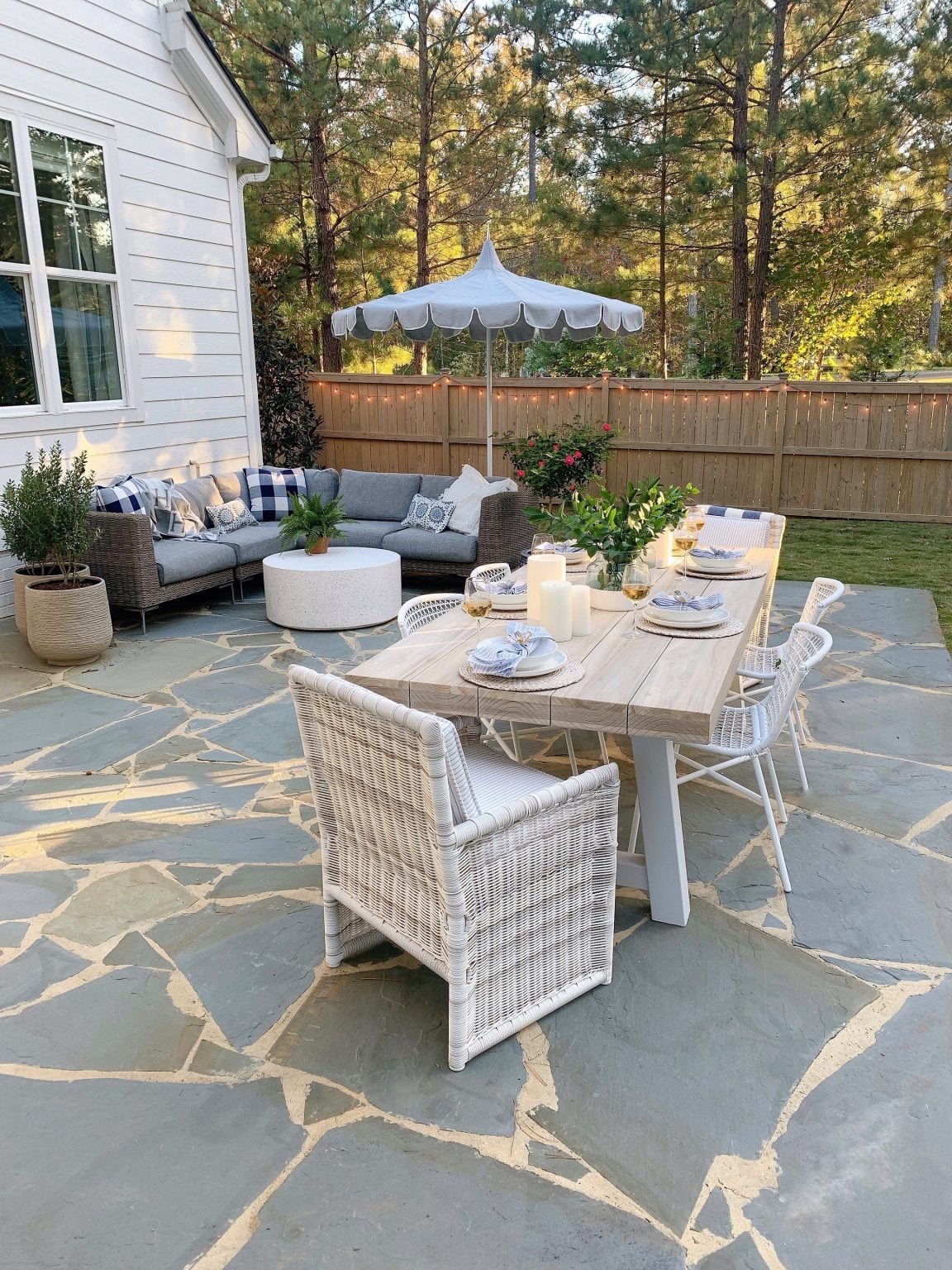 How We Made A Backyard Patio Oasis Out of An Ugly Spot | Chrissy Marie Blog